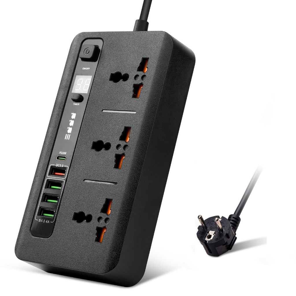 Jual BKL-04 Stop Kontak Charger Timer Digital Type C PD Fast Charger ...