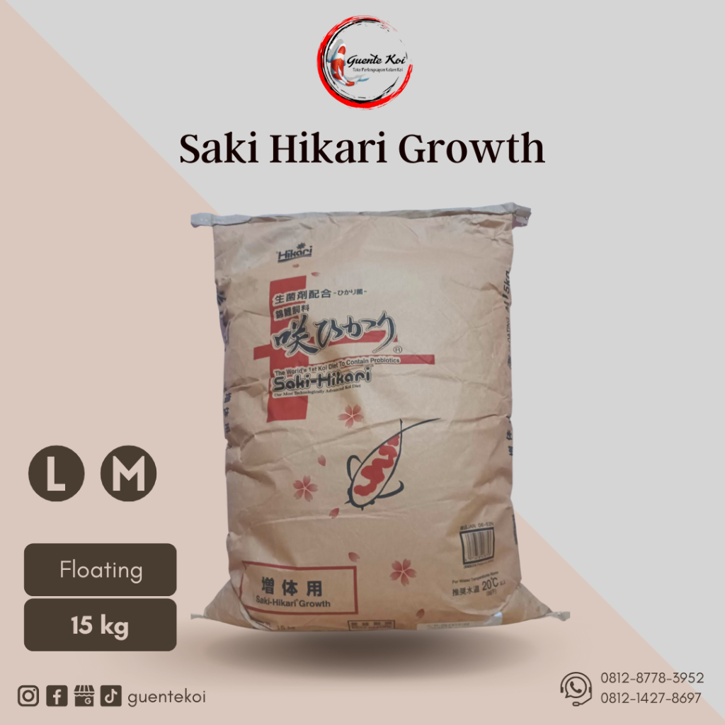 Jual Saki Hikari Growth - Makanan Ikan - Koi Food Original Packing 15 ...