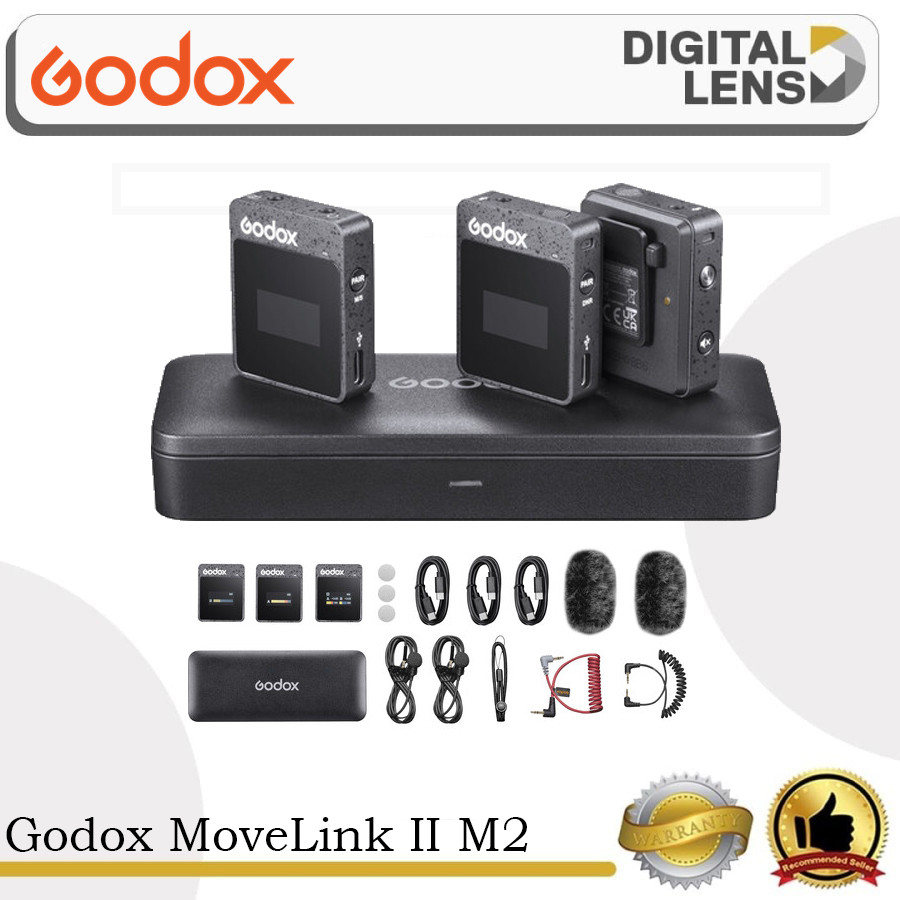 Jual Godox MoveLink II M2 Compact 2-Person Wireless Microphone System ...