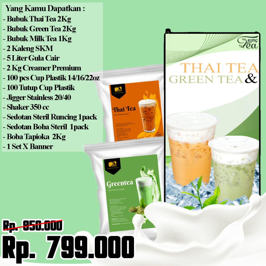 Jual Paket Usaha Thai Tea & Green Tea | Shopee Indonesia