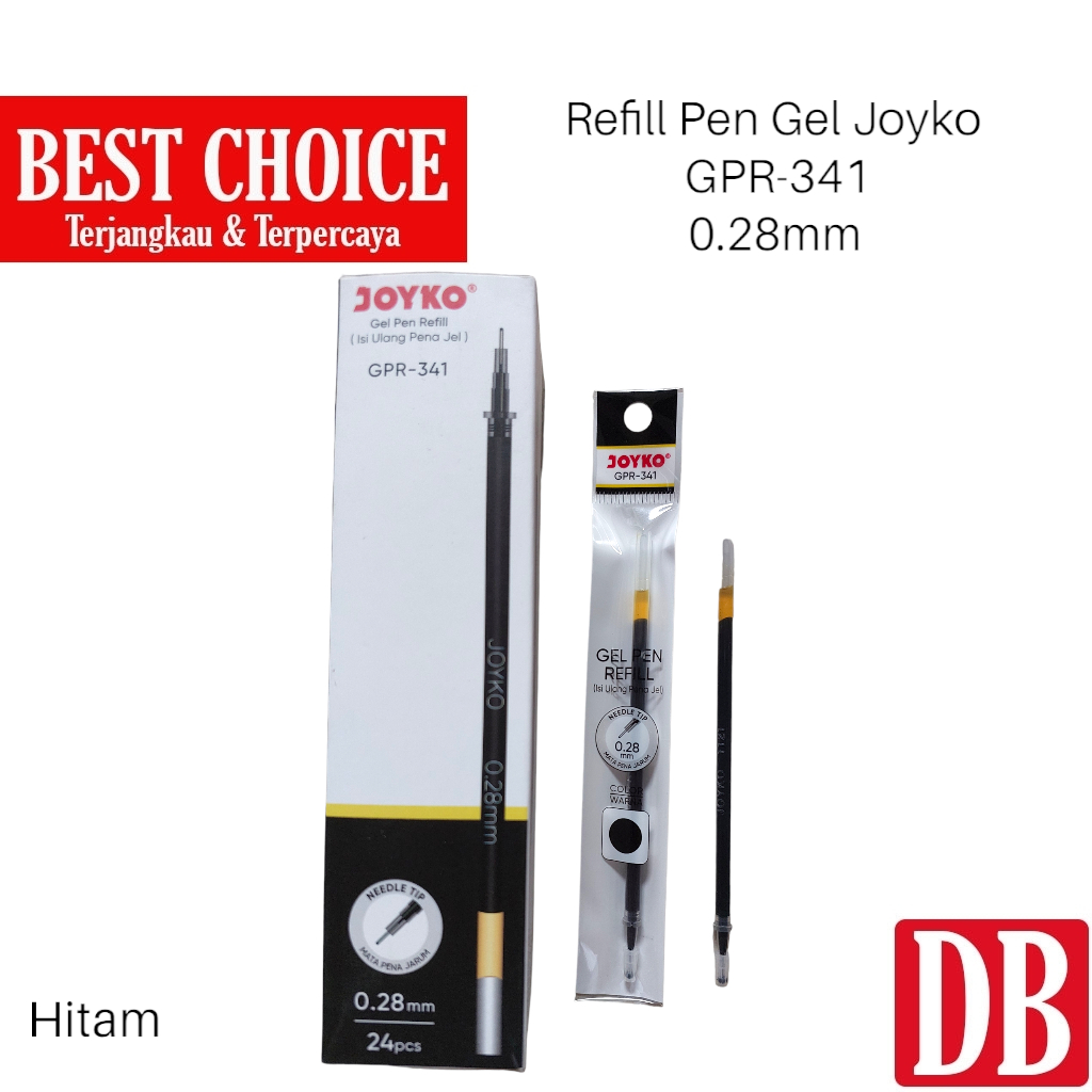 Jual Refill / Isi Ulang Gel Pen / Pulpen Joyko GPR-341 0.28mm Hitam (Needle Tip) | Shopee Indonesia
