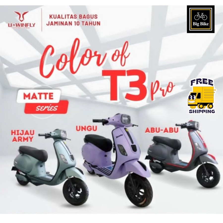 Jual Motor Listrik Uwinfly T3 Pro T 3 Pro Molis By U Winfly Bergaransi | Shopee Indonesia