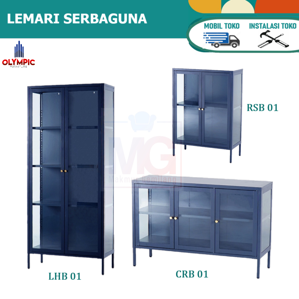 Jual Olympic Lemari Arsip Lemari Buku Lemari Pajangan Serbaguna CRB 01 RSB 01 LHB 01 | Shopee ...