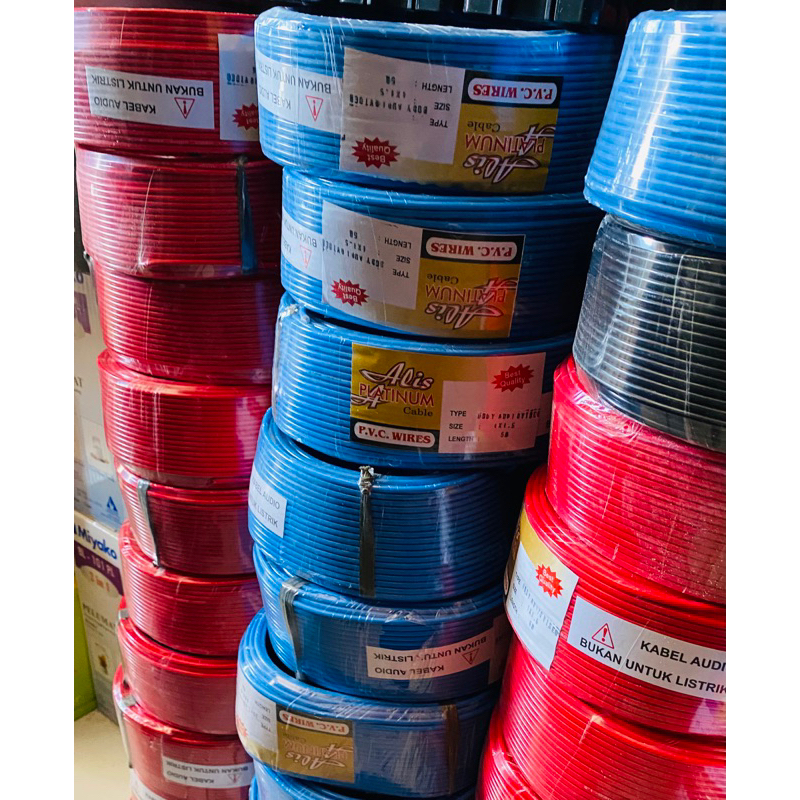Jual KABEL NYA 1,5 50 Meter LISTRIK MERK ALIS | Shopee Indonesia
