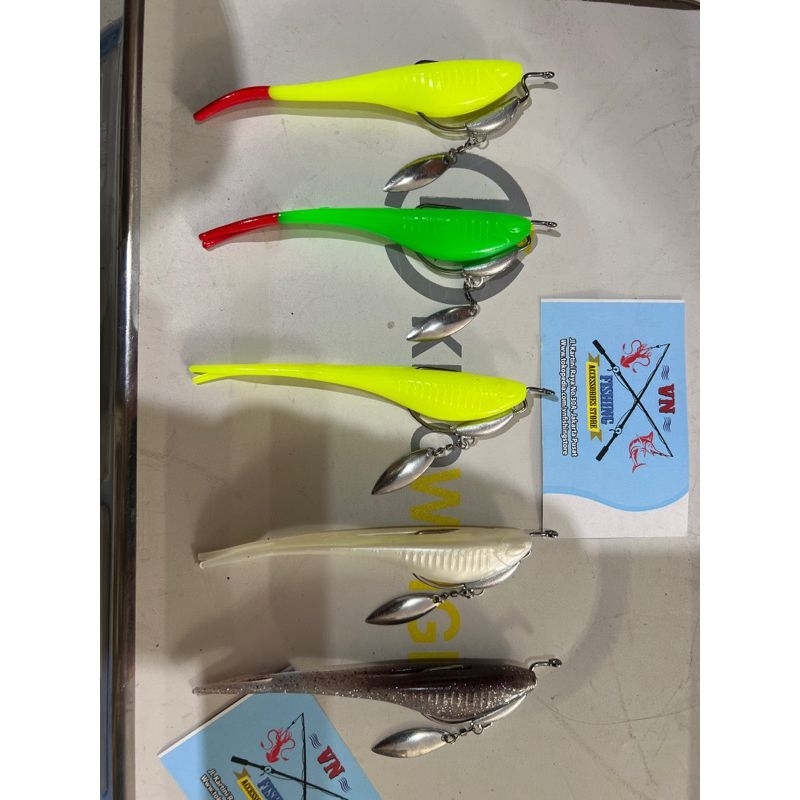 Jual SOFTLURE 12 cm plus WORMHOOK 4/0 BLADE (Replika Omzy) | Shopee ...