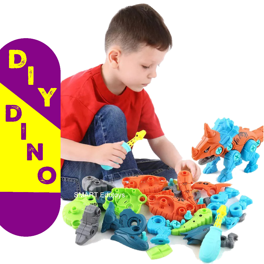 Jual Mainan Edukasi Anak Dinosaurus DIY Mainan Bongkar Pasang Rakit ...