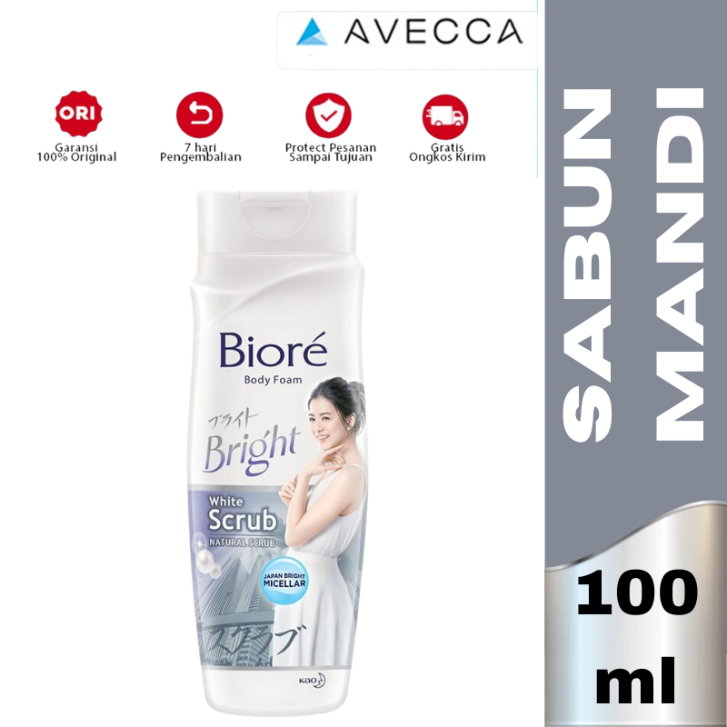 Jual Biore Whitening Scrub Body Foam 100ml / Sabun Mandi / Sabun Cair ...