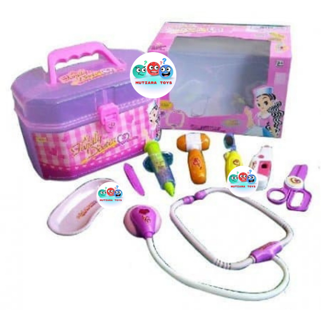 Jual MUTIARATOYS Mainan Anak My Family Doctor Box Pink No.9901 | Shopee ...
