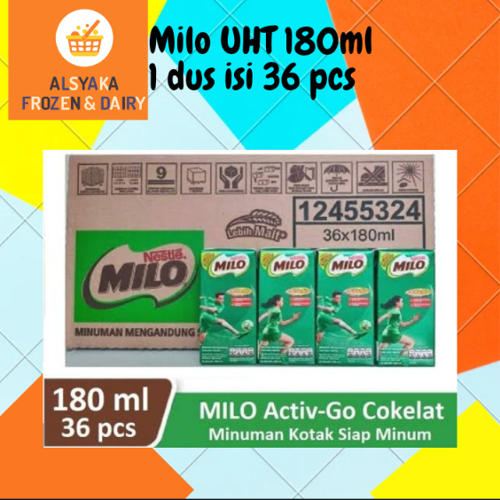 Jual Milo Activ-Go UHT 180ml (1 dus isi 36 pcs) | Shopee Indonesia