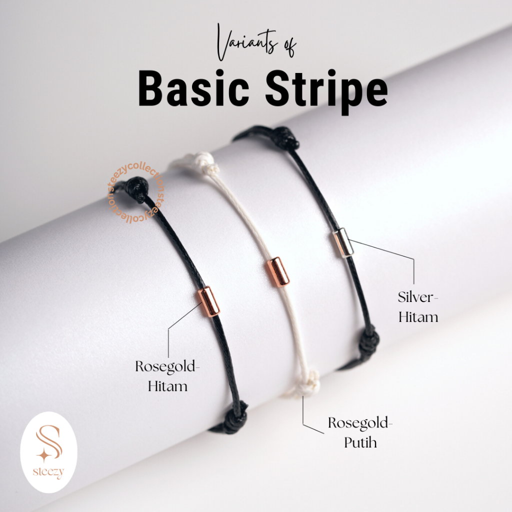 Jual Couple Bracelet- Basic Stripe/ Gelang Tali/ Gelang Pasangan ...