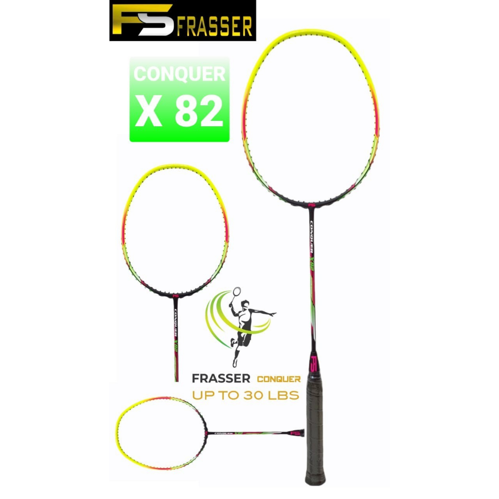 Jual Raket Badminton Bulutangkis Frasser Conquer X82 JS | Shopee Indonesia