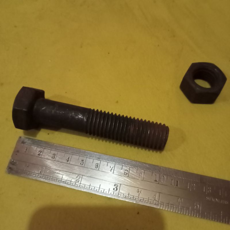 Jual baut baud mur baja M19 kunci 28 panjang 10 cm | Shopee Indonesia