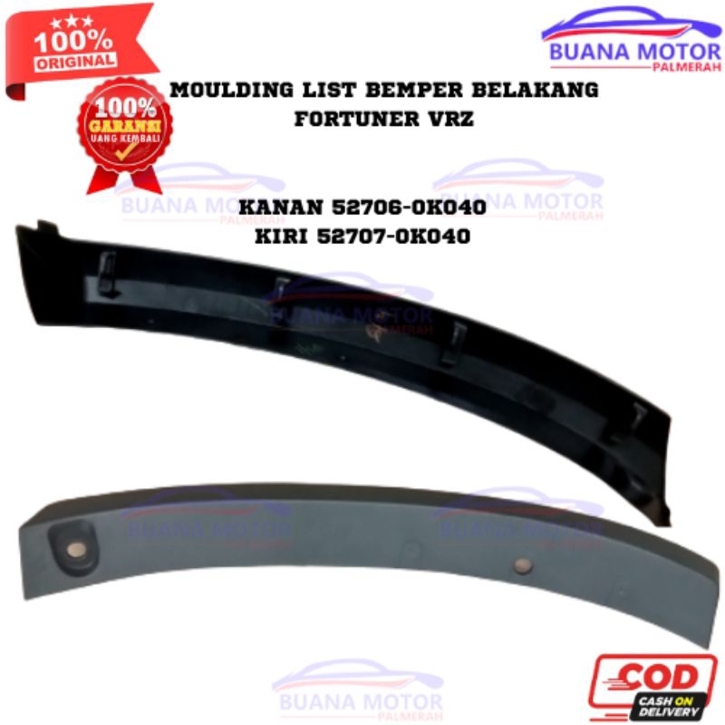 Jual Moulding List Bemper Belakang Fortuner VRZ 52706-0K040/52707-0K040 ...