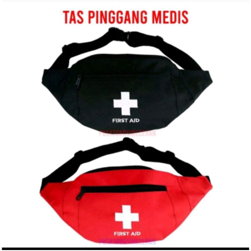 Jual Tas Pinggang P3K First Aid Merah & Hitam | Shopee Indonesia