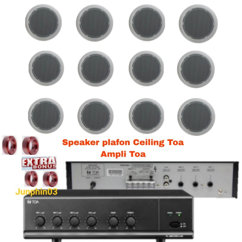 Jual Sound system Toa Ruangan Paket Speaker plafon Toa Ampli | Shopee ...