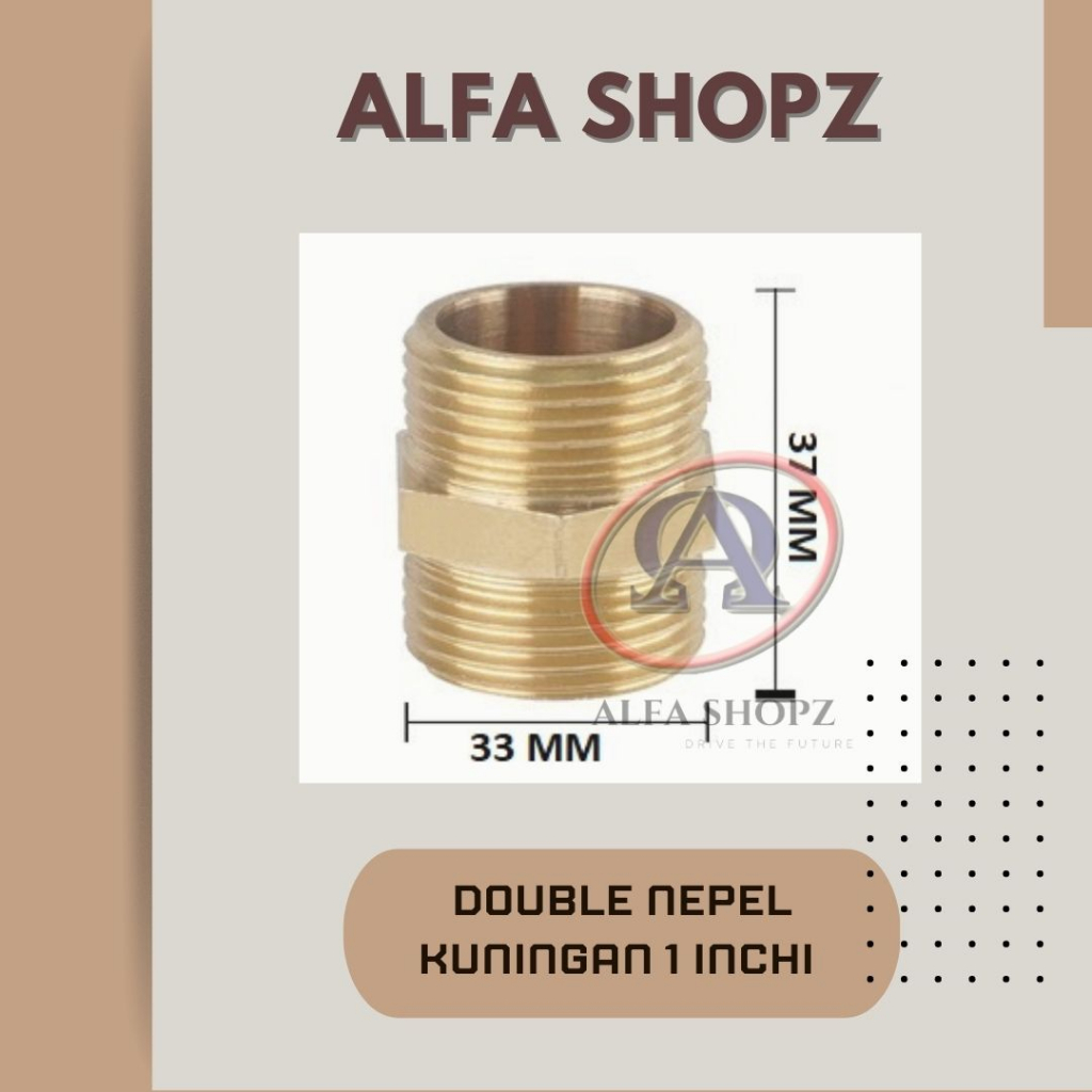 Jual DOUBLE NEPEL KUNINGAN 1 INCHI DRAT 1" DOUBLE NIPPLE BRASS 32MM | Shopee Indonesia