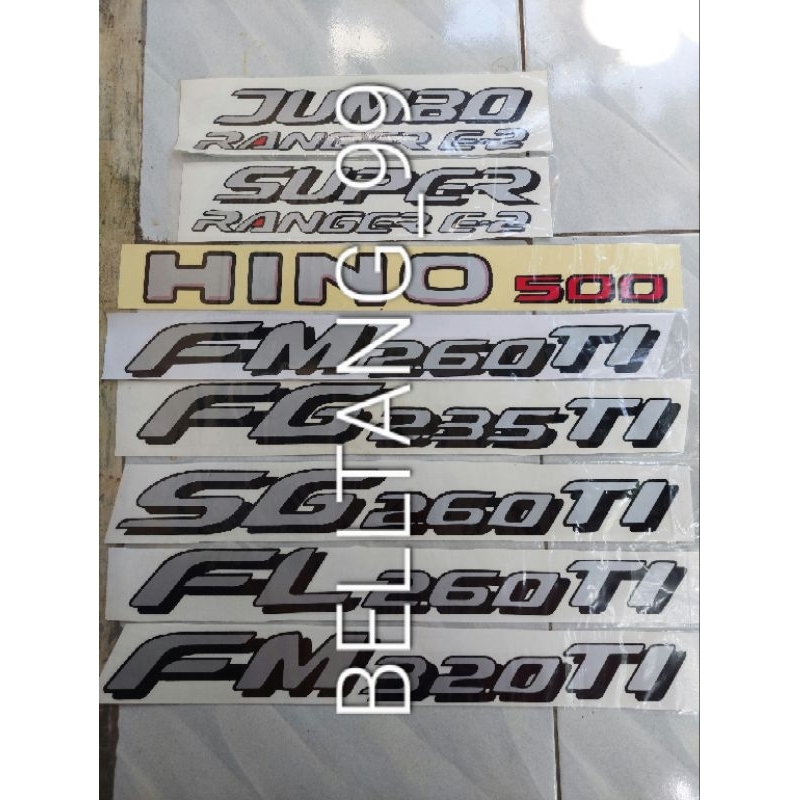 Jual Sticker stiker hino 500 lohan / stiker super ranger e2 / stiker ...