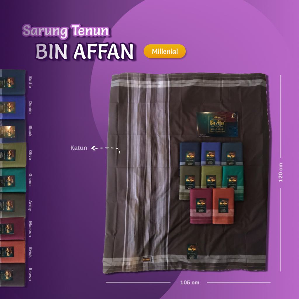 Jual Sarung Tenun Bin Affan | Millenial | Shopee Indonesia