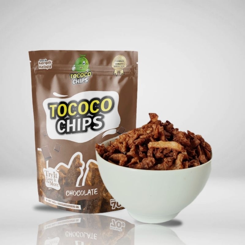 Jual Keripik Kelapa 70 gram Tococo Chips Chocolate | Shopee Indonesia