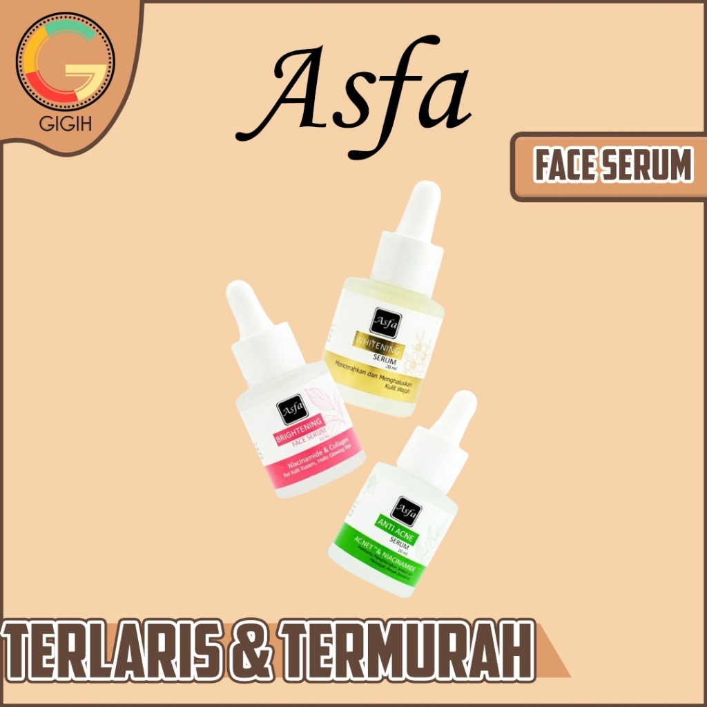 Jual ASFA FACE SERUM / SERUM WAJAH 20ML ( READY ALL VARIAN ) | Shopee ...