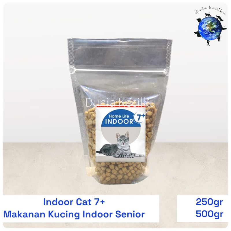 Jual Indoor Cat 7+ / Makanan Kucing Indoor Senior Usia 7+ (250g - 500gr ...