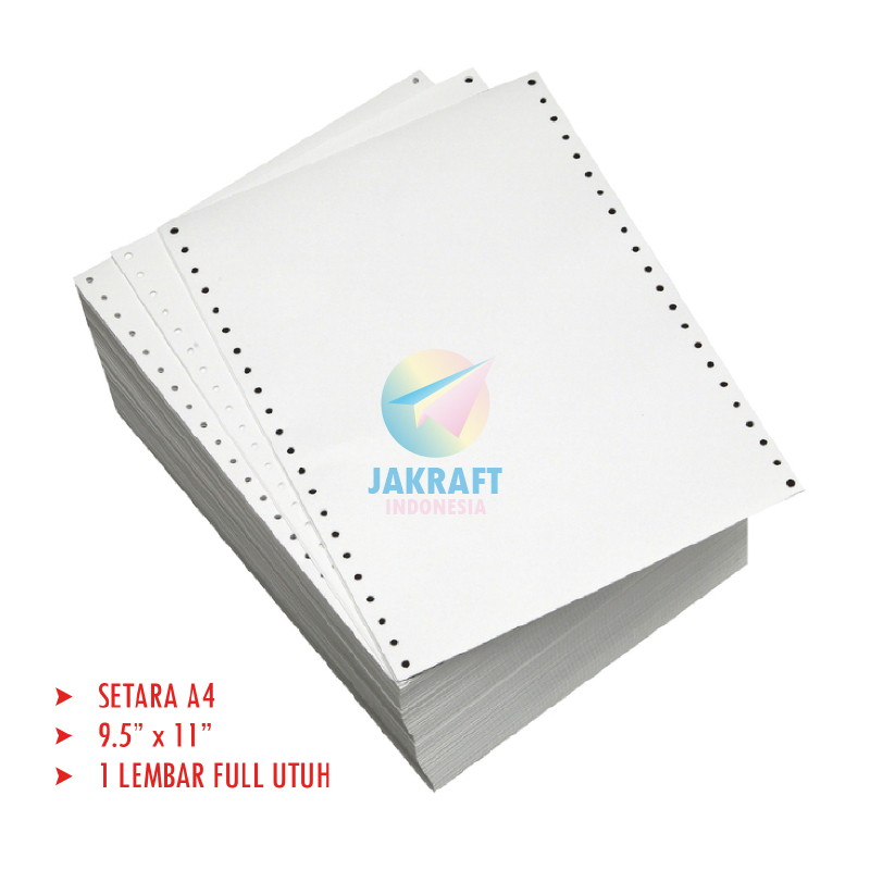 Jual (1 Box) Kertas Komputer Continuous Form Paper A4 1 Ply K1 9.5" x ...