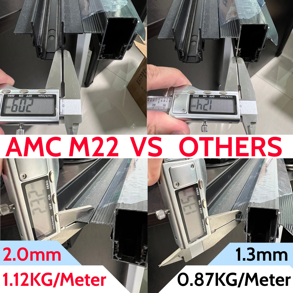 Jual AMC M22 Rail 3 Meter Magnetic Track Lighting System Inbow Outbow Lampu | Shopee Indonesia