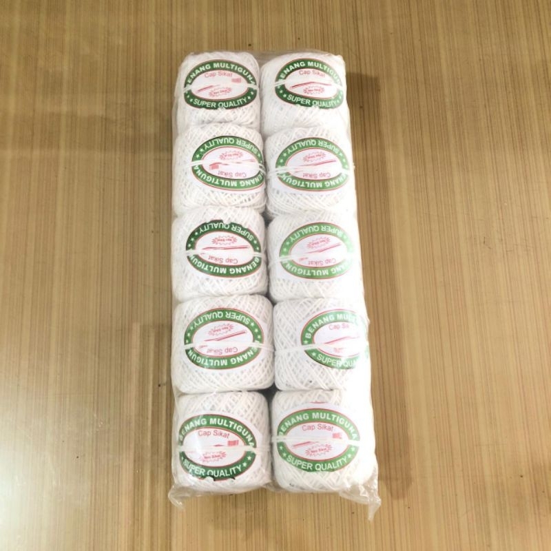 Jual benang kasur 1 pack isi 10 roll/ benang wol serbaguna/ tali rami ...