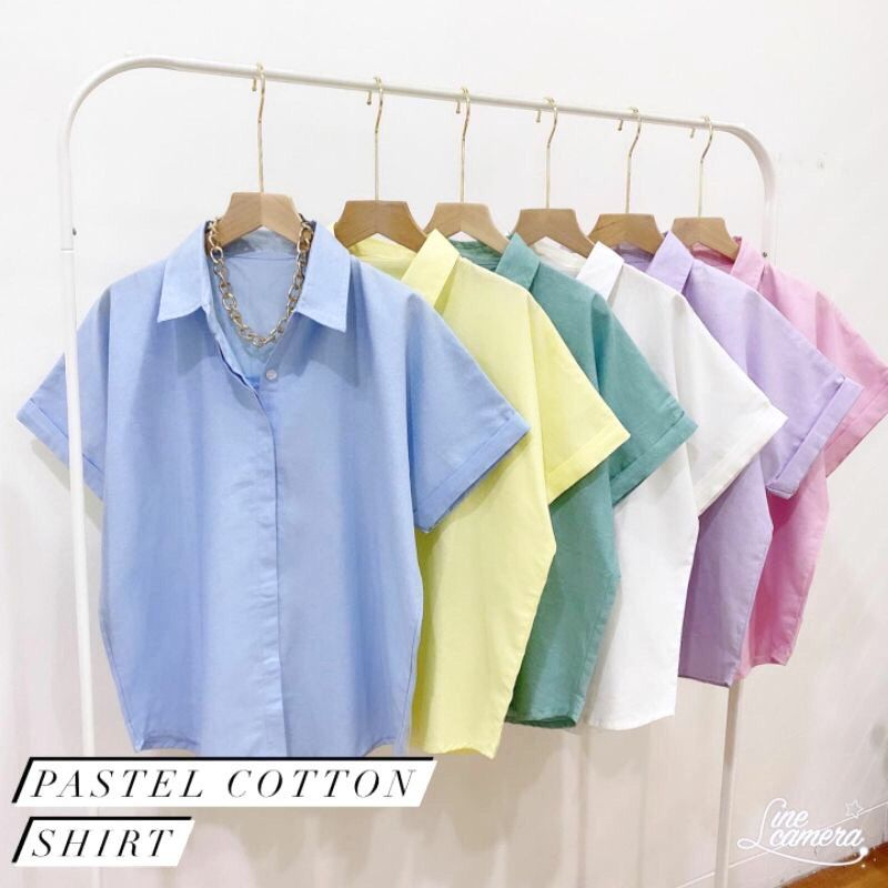 Jual OFFICE COTTON SHIRT OVERSIZE LENGAN PENDEK KATUN OXFORD | Shopee ...
