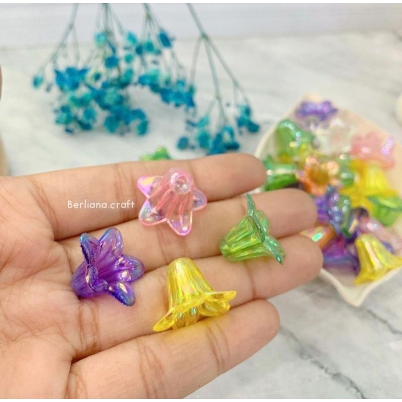 Jual (20 pcs) Mote Kelopak Bunga Terompet AB | Shopee Indonesia