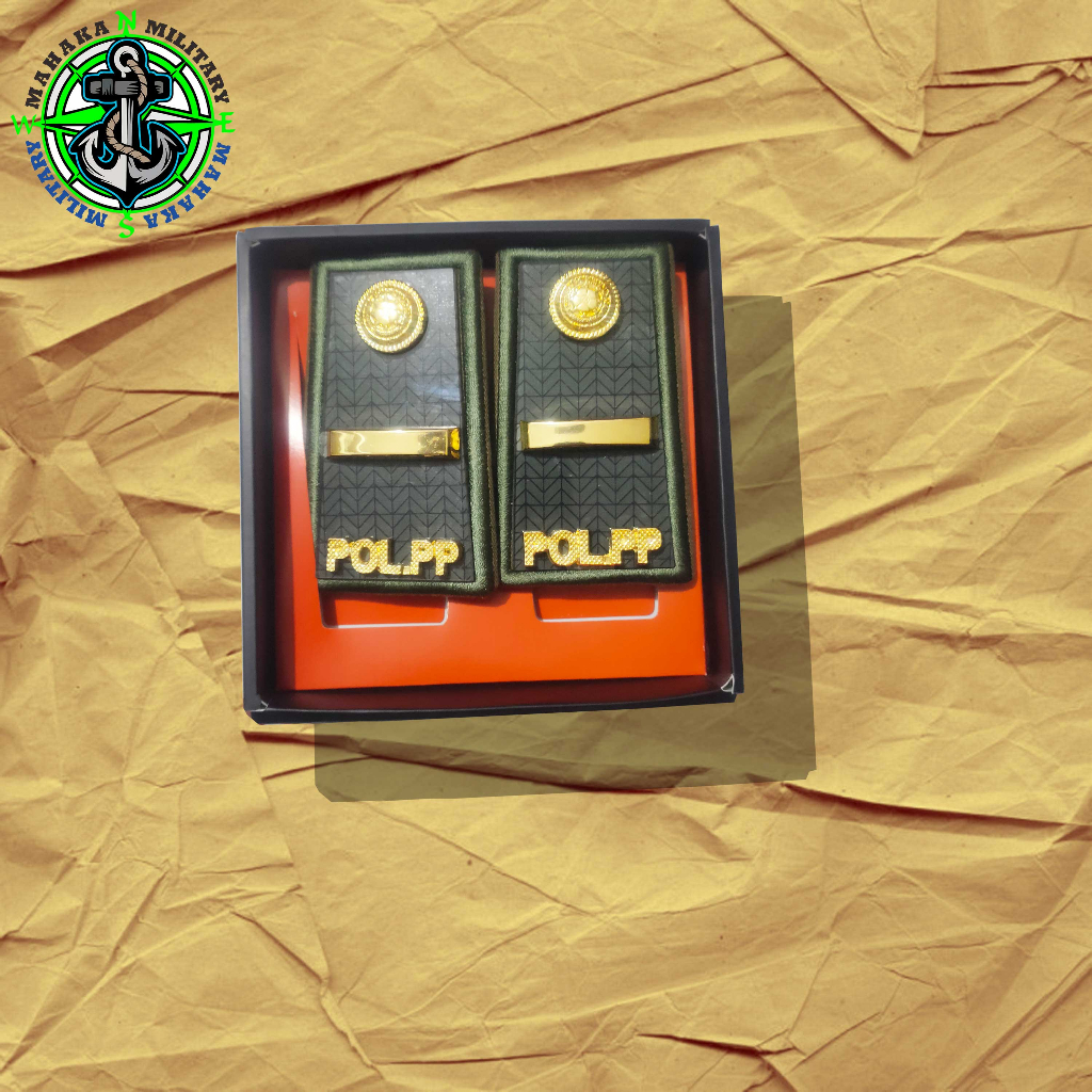 Jual pangkat pdh satpol pp 3a kancing list hijau | Shopee Indonesia