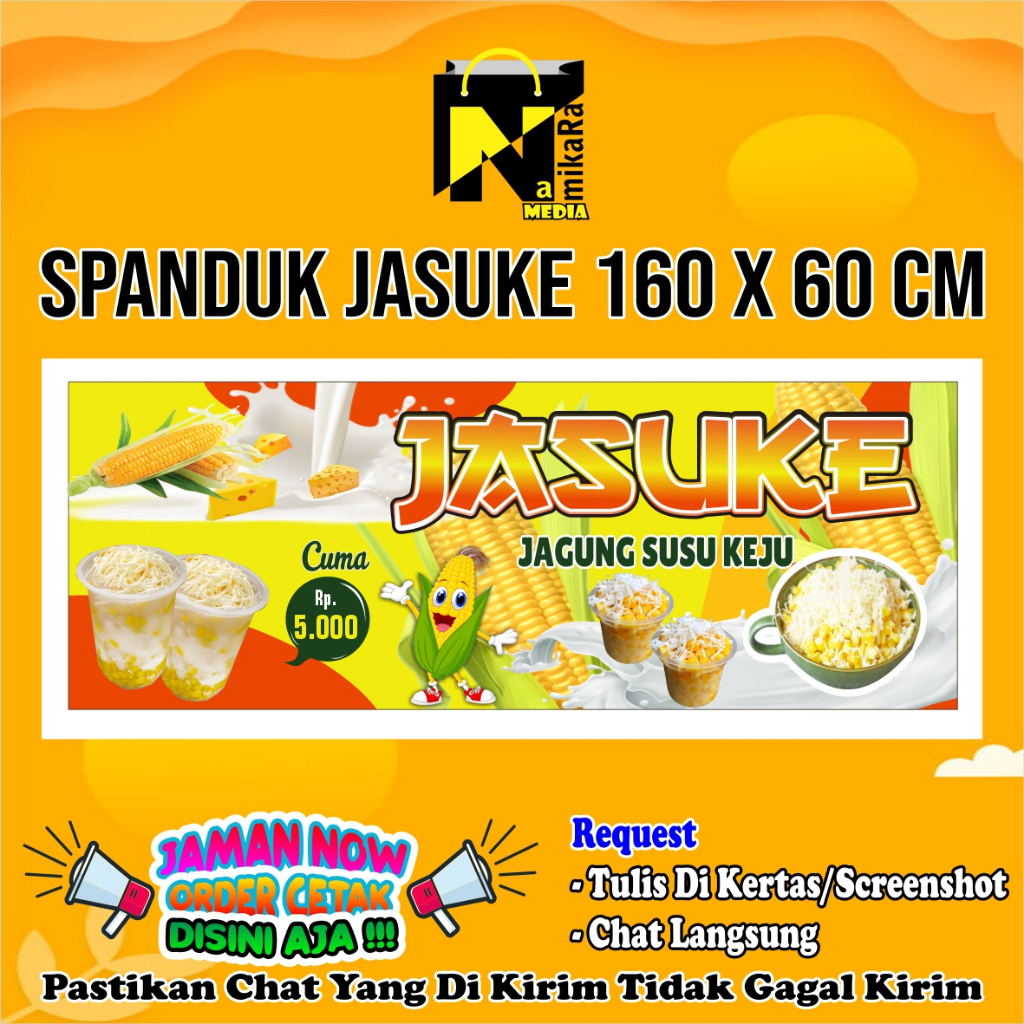 Jual Spanduk banner JASUKE terbaru paling keren ukuran 160x60 cm ...