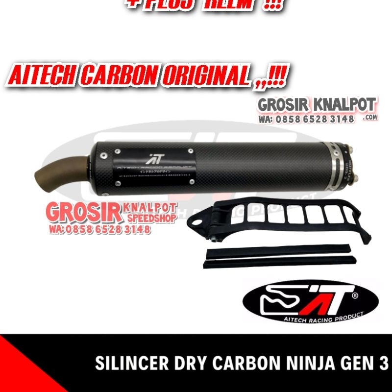 Jual Silincer knalpot Aitech new Model GEN 4 Carbon Kevlar Asli ...