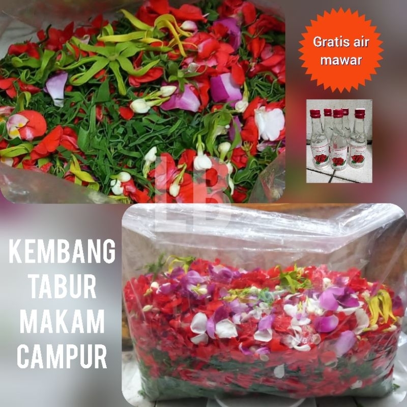 Jual kembang tabur ziarah bunga tabur campur komplit promo GRATIS air ...