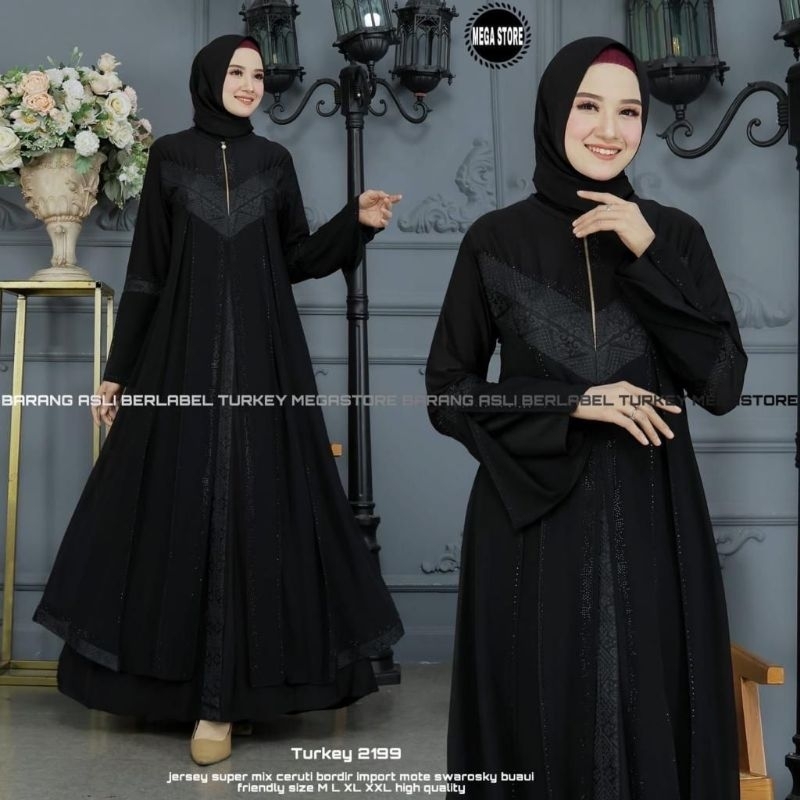 Jual Abaya Arab Turkey 2199 Pakistan Umroh Gamis Jalabiya Mesir Baju ...