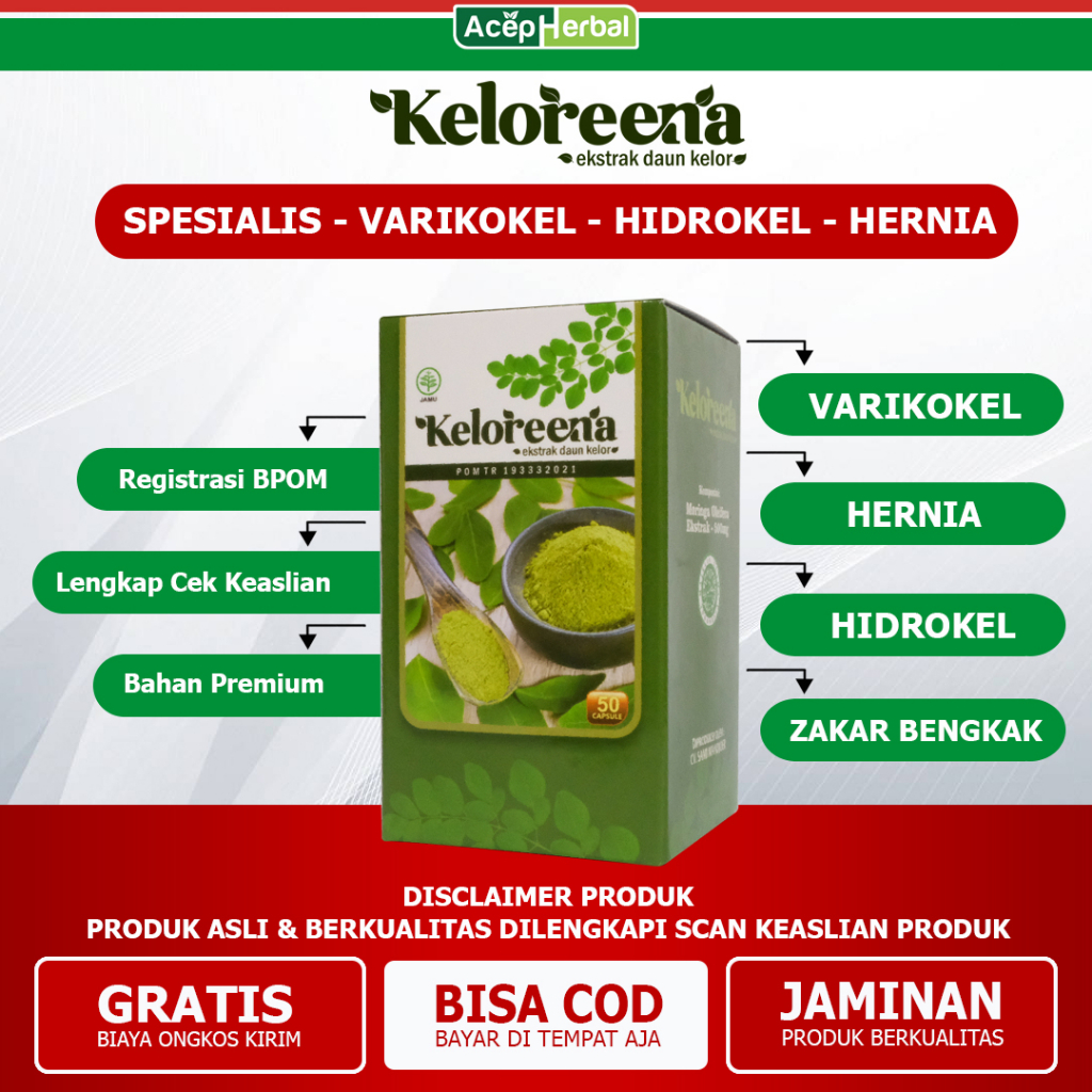 Jual Keloreena - Obat Varikokel, Hidrokel, Hernia, Turun Berok, Buah ...