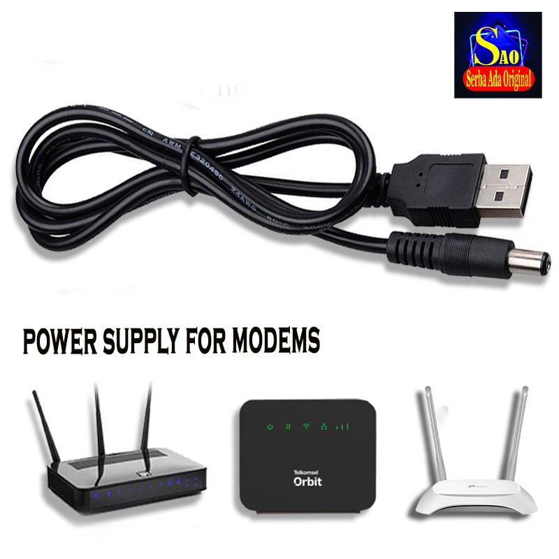 Jual Kabel Usb power modem/Router Orbit telkomsel To Dc 12 Volt step ...