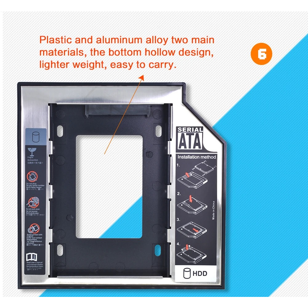 Jual SSD HDD Caddy Slim Tipis 9.5mm & 12.7mm SATA DVD Slot Hardisk ...