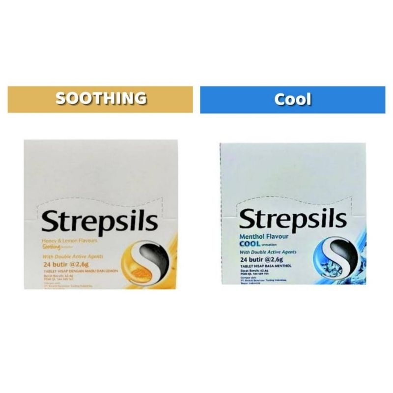 Jual strepsils permen tenggorokan cool menthol biru shooting honey ...