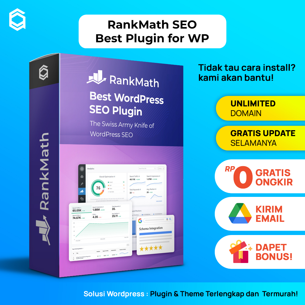 Jual RankMath SEO Pro Premium Plugin SEO for Wordpress Lifetime | Shopee Indonesia