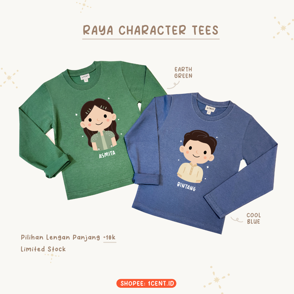 Jual 1Cent | Baju Anak Kaos Katun Lebaran + Custom Nama (Tema Hari Raya ...