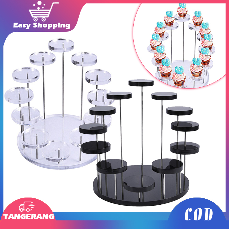 Jual Stand Display Kue Akrilik Stand Display Cupcake Dessert Stand ...