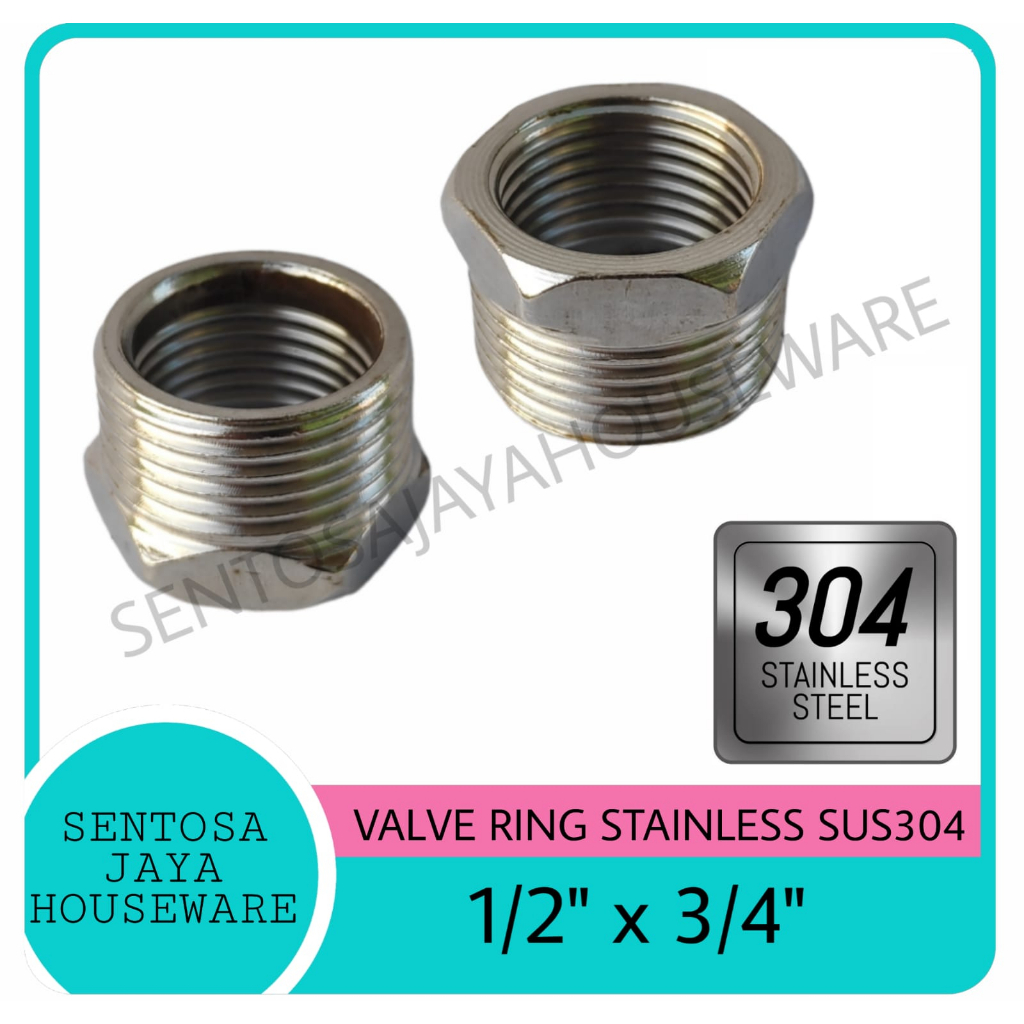 Jual VLOK RING STAINLESS STEEL 1/2 X 3/4 - SAMBUNGAN KRAN 1/2 X 3/4 ...