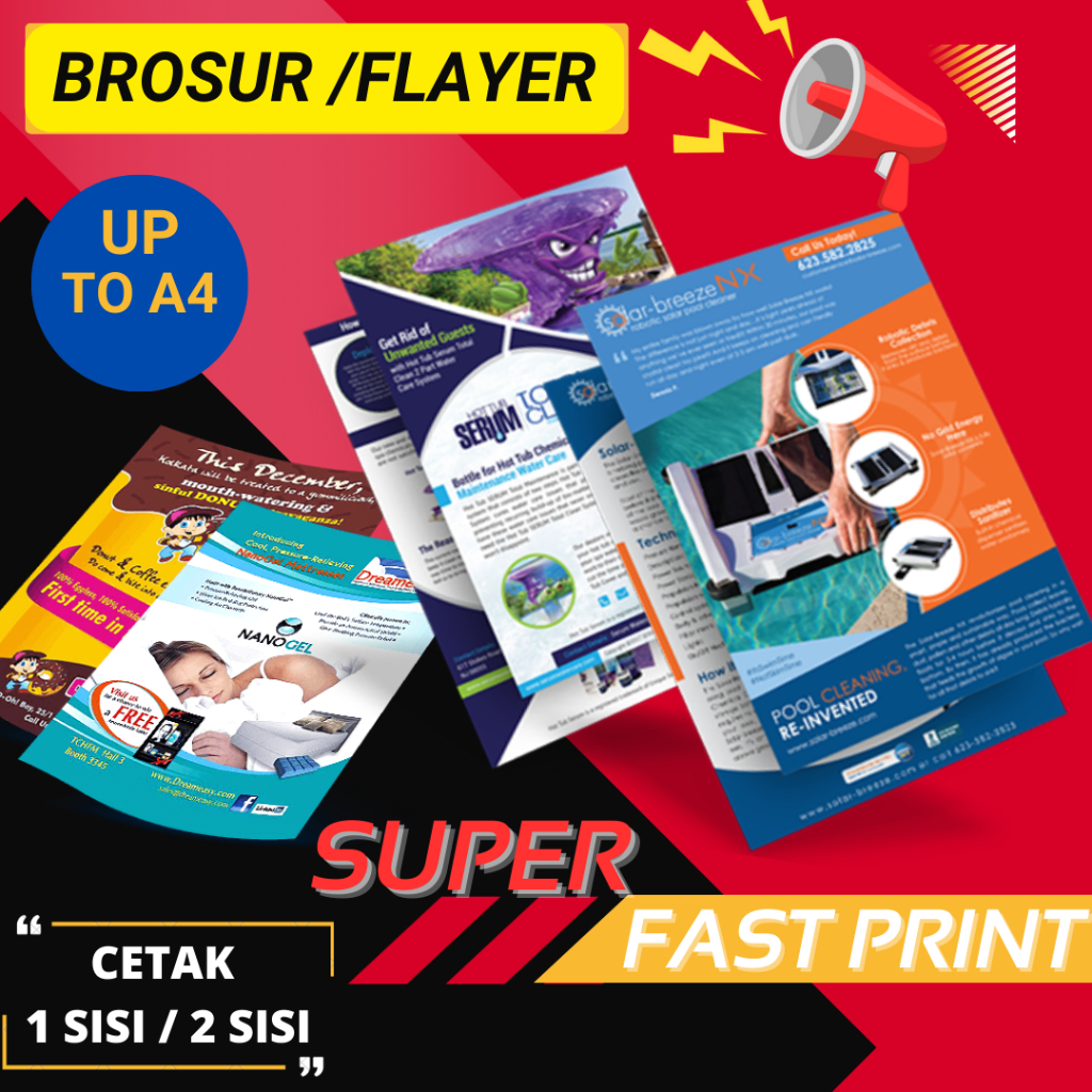Jual PRINT & CETAK BROSUR / FLAYER (Art Paper GLOSY 150 grm) | Shopee ...
