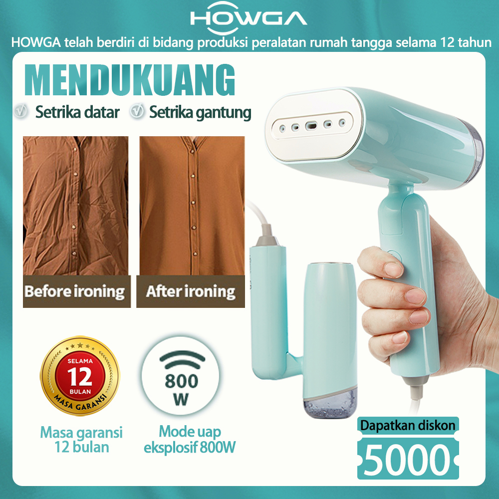 Jual Setrika Uap HOWGA H807 800W Setrika Uap Portable Garansi 12 Bulan Setrika Uap Low Watt ...