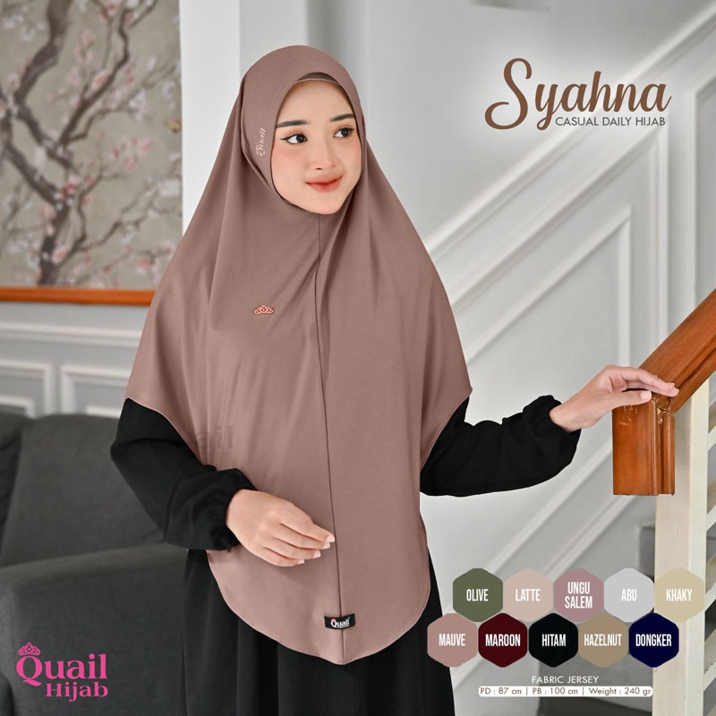 Jual Quail Hijab - Syahna Hijab Khimar | Jilbab Kerudung Instan Bergo Malay Jumbo Muslim Non Ped ...