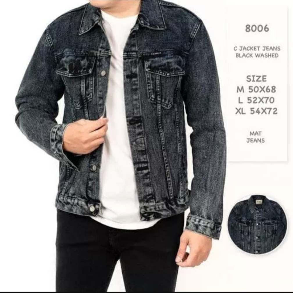Jual JAKET DENIM HITAM-JAKET DENIM-JAKET DENIM MURAH-JAKET DENIM KEREN ...