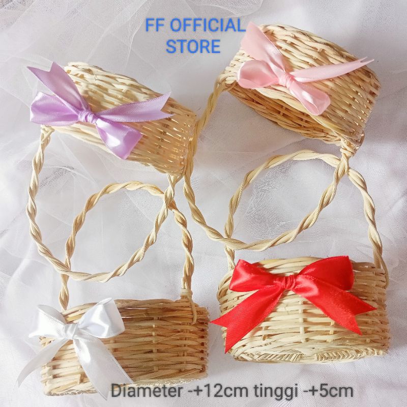 Jual Keranjang rotan hand Made untuk DIY/ hiasan hantaran/ dekorasi ...