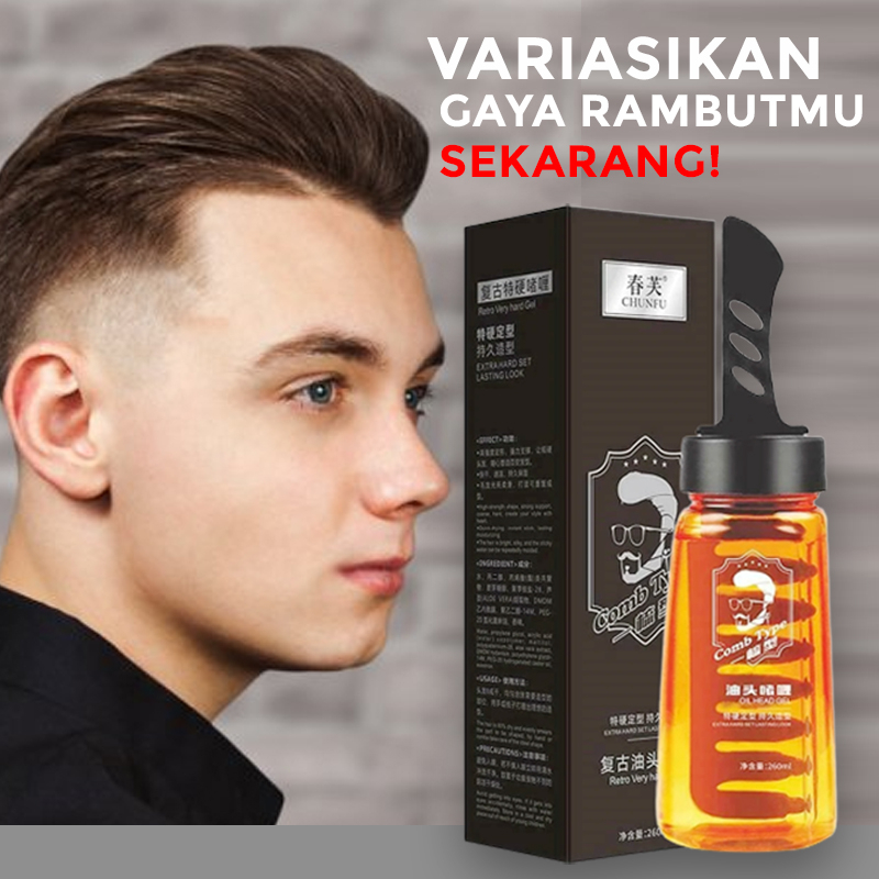 Jual TERBARU!! GEL RAMBUT KERITING /PRIA MINYAK SISIR POMADE[ Natural ...