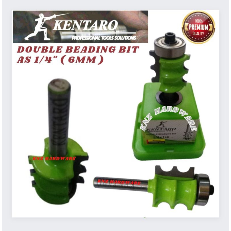 Jual Mata Profil Router Trimer Double Beading Bit 1/4" KENTARO | Shopee ...